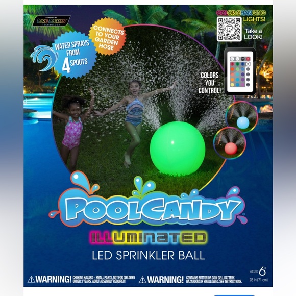 Pool Candy | Accents | Nibled Beach Ball Sprinkler Illuminated Color ...